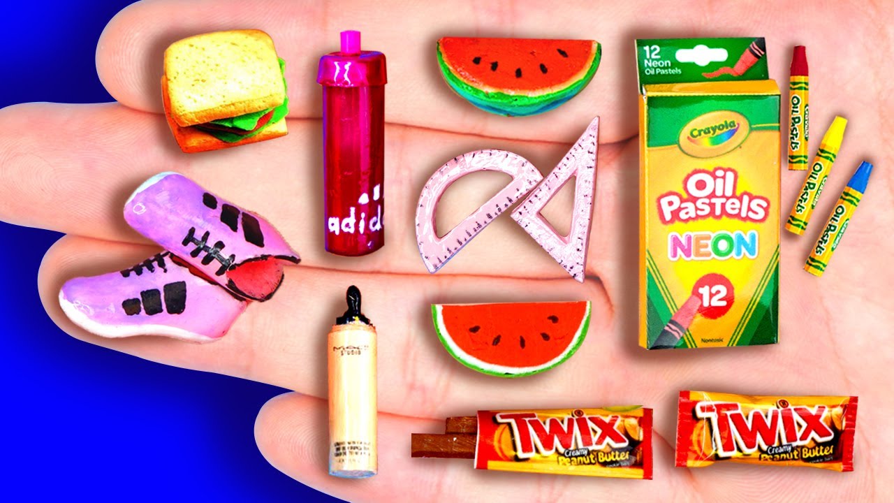 30+ DIY MINIATURE FOODS AND CRAFTS FOR DOLLHOUSE BARBIE - YouTube