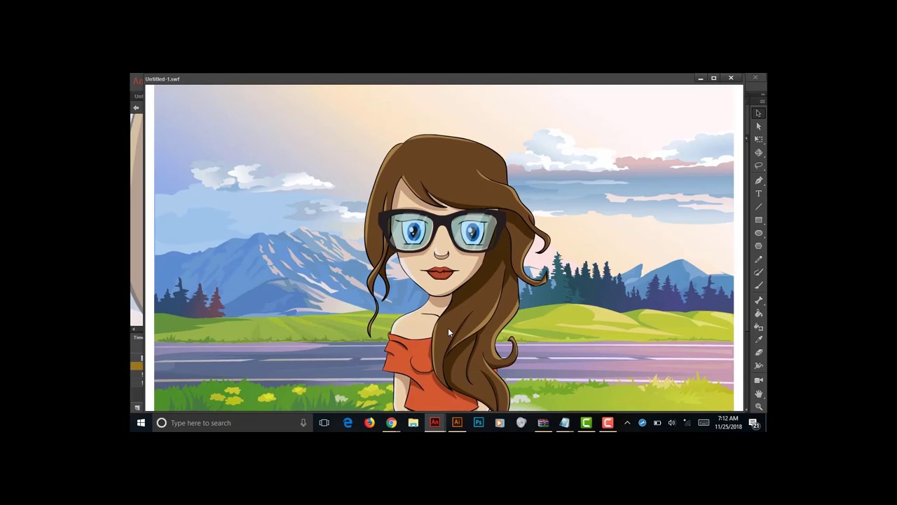 how to animate a character eyes using adobe animate cc - YouTube