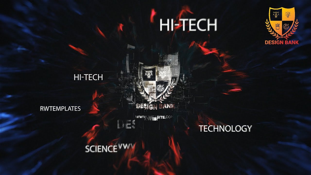 ID #650 - Hi Tech Logo Intro Reveal Animation - Design Bank Logo Animation - YouTube