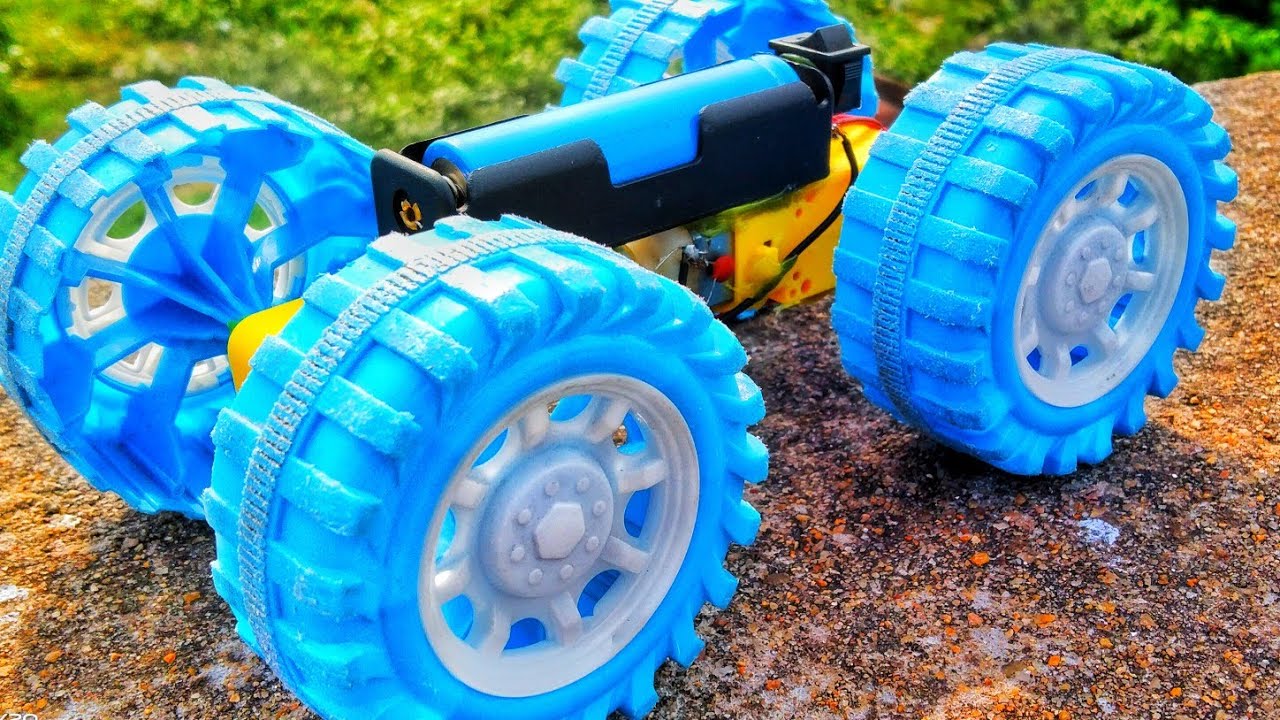 DIY 4 × 4 Gear Motor High Speed Car ||How To Make Four Wheeler Car At ...