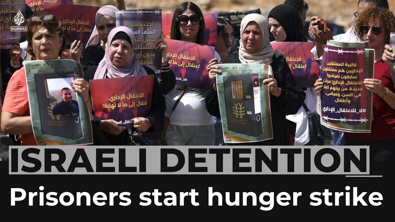 Thirty Palestinian prisoners held in Israel launch hunger strike - YouTube