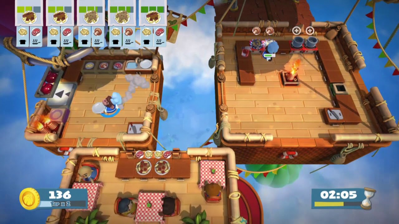 Overcooked 2: Story Mode Continued - Kitchen 2-3 - YouTube