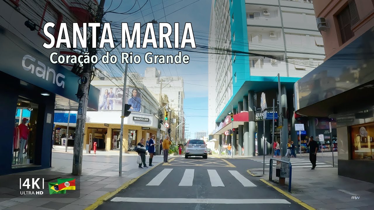 Santa Maria - Rio Grande do Sul, dirigindo por todo o centro da cidade ...