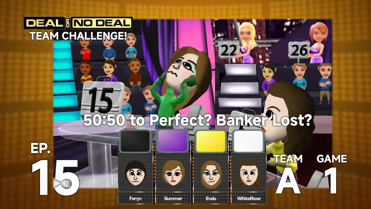 Deal or No Deal Wii Team Challenge Ep 15 Mii's-3 Team Black-A,Purple-A ...