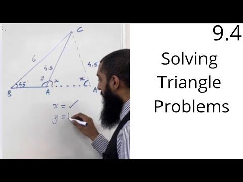 Edexcel AS Level Maths: 9.4 Solving Triangle Problems (Ambiguous Triangle and Modelling) - YouTube