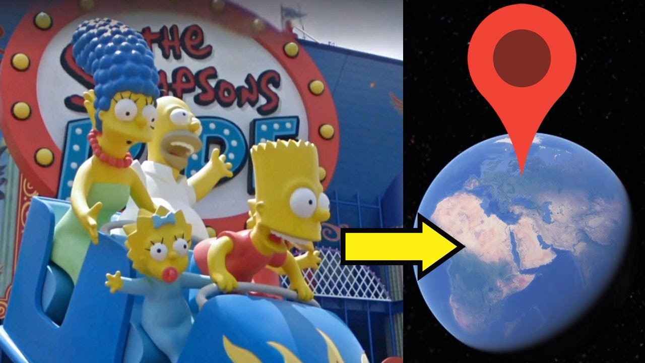 Real The Simpson's on Google Earth - YouTube