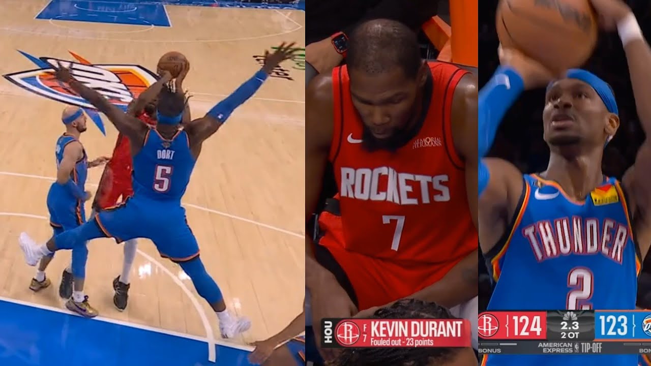 Lu Dort new defense on Kevin Durant and SGA game winning FT's after KD ...