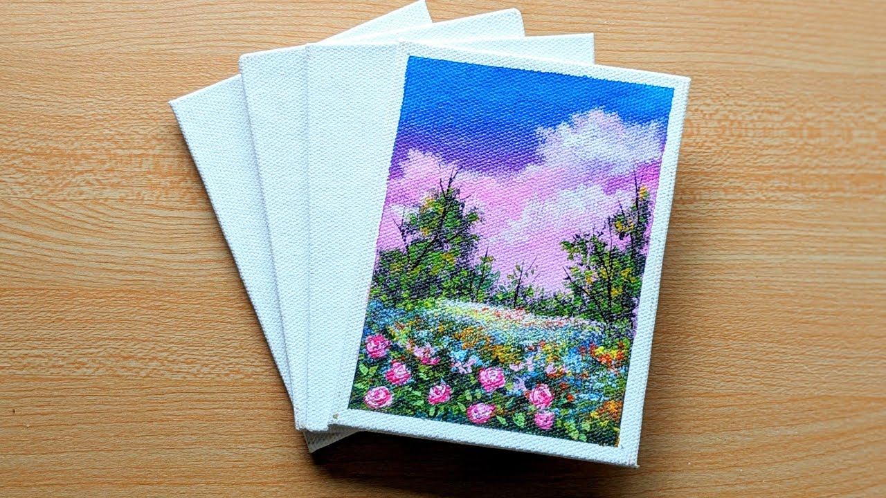 How To Make Canvas At Home | Canvas Making Process. Acrylic Painting ...