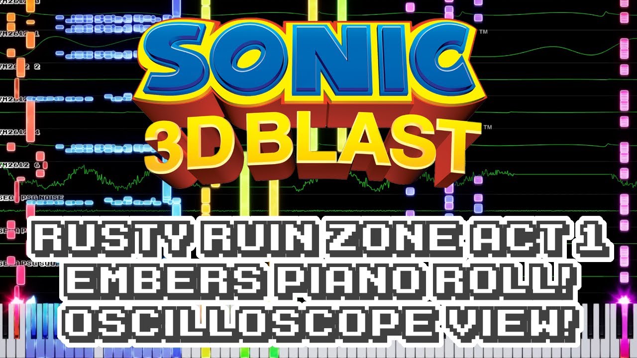 Sonic 3D Blast (GEN/MD) - Rusty Ruin Zone (Act 1) - In Piano Roll and ...