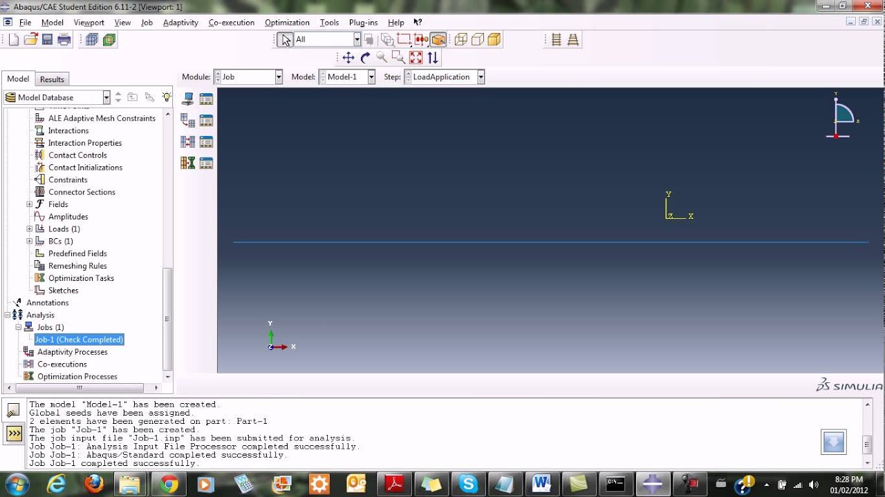 Abaqus 1d Bar Analysis - YouTube