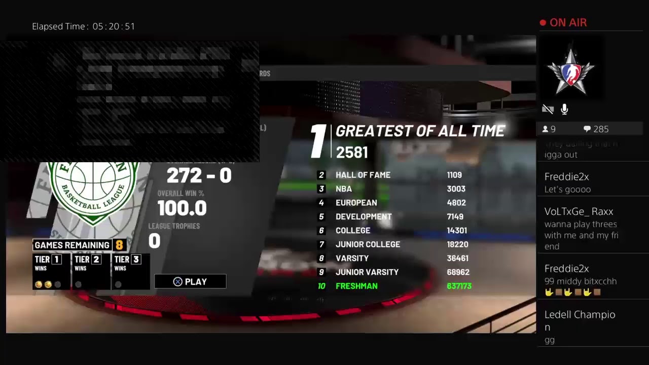 NBA 2k20 Play Now 275-0 UNDFEATED #1 PLAYER on leaderboard - YouTube