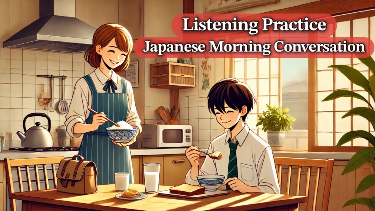 【Listening Practice】Taking about Japanese morning conversation lesson ...