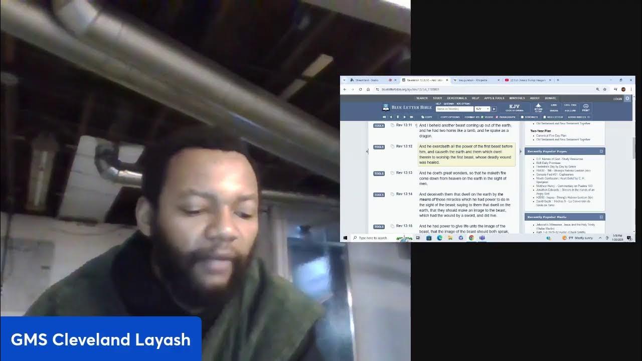 Various Topics (Inauguration) 1/20/2025 - YouTube