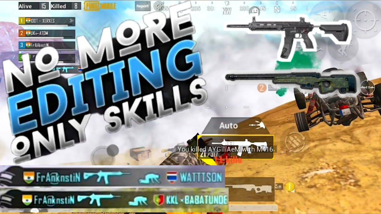 NO MORE EDITING ONLY SKILLS | PUBG MOBILE | MONTAGE | XTENTION GAMING ...