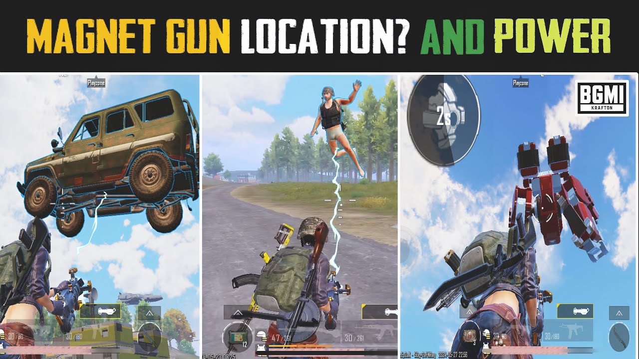 ( MAGNET GUN ) - HOW TO USE MAGNET GUN & LOCATION IN BGMI | BGMI 3.2 ...