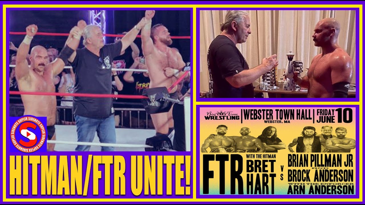 Bret Hitman Hart and FTR unite! Big Time Wrestling event vs Arn Brock ...