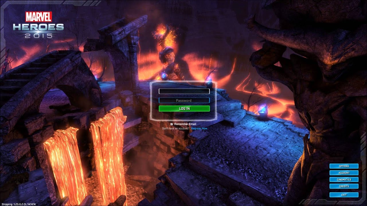 Marvel Heroes - Muspelheim Login Screen - YouTube