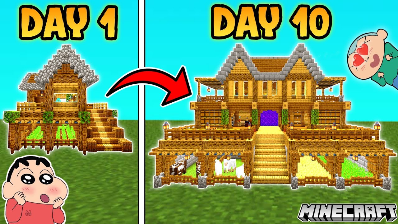 Shinchan made beautiful house in minecraft 😍🔥 | shinchan and his ...