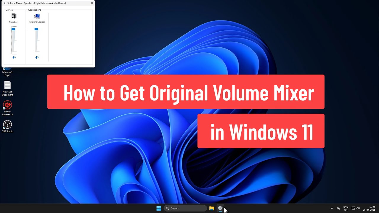 How to Get Original Volume Mixer in Windows 11 (2025) - YouTube