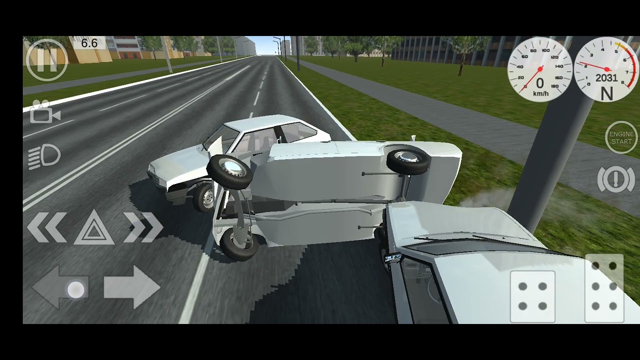 Simple Car Crash Physics Simulator Cop Chases 27 - YouTube