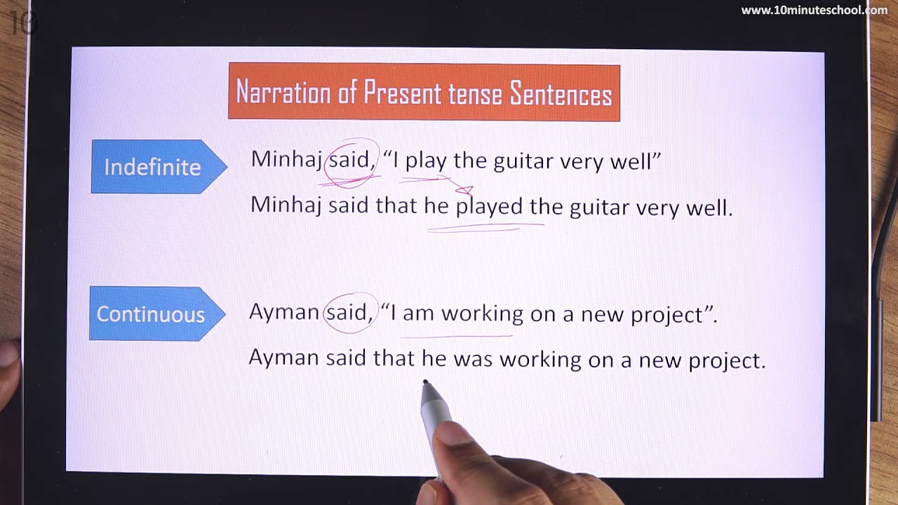 5 Narration Of Present Indefinite And Continuous Tense Sentences YouTube 5-narration-of-present-indefinite-and-continuous-tense-sentences-youtube