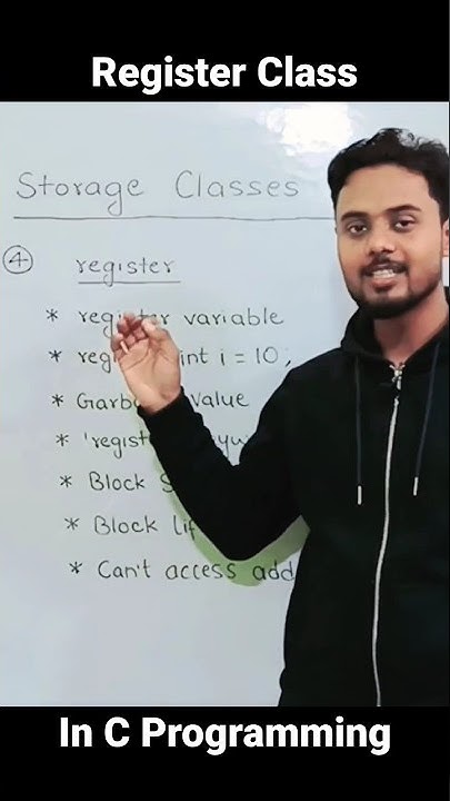 Register Variables in C programming | Register Storage Class | 'register' keyword - YouTube