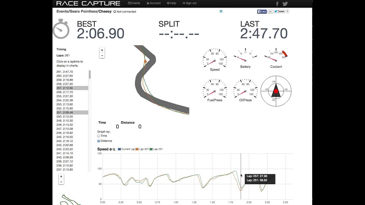 Comparing line driven with RaceCapture/Live - YouTube