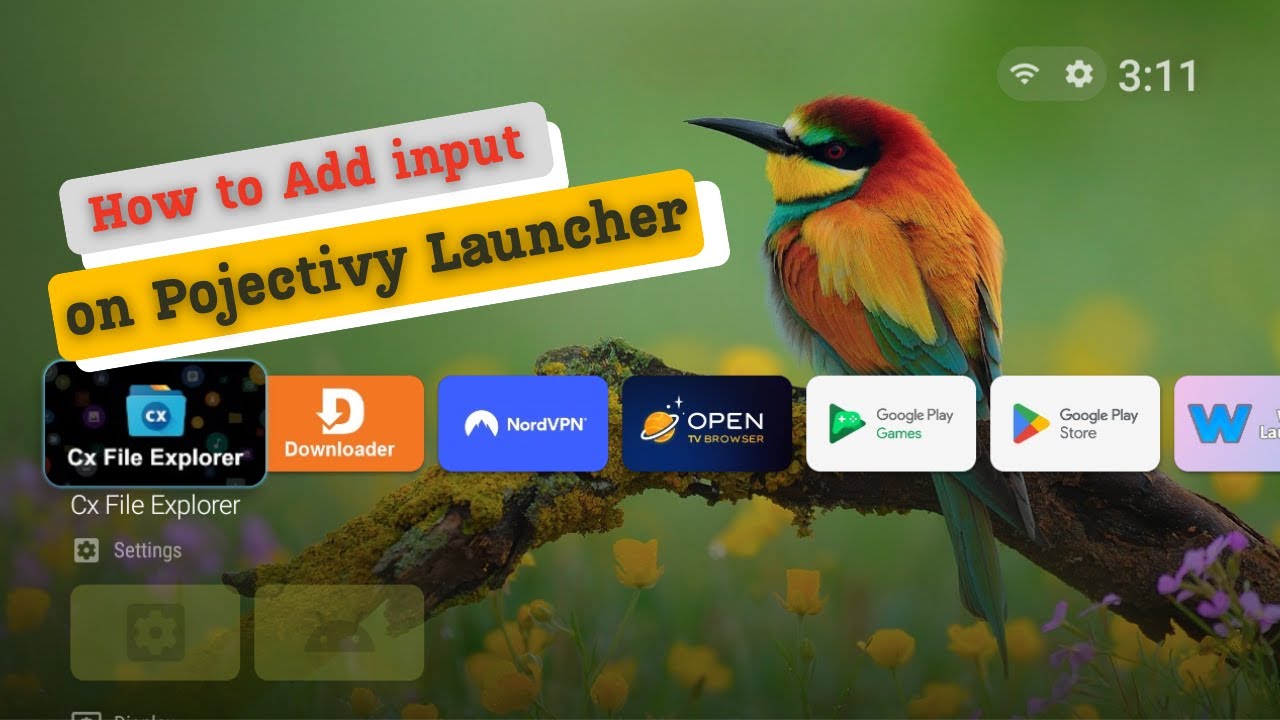 How to add input on projectivy launcher - YouTube