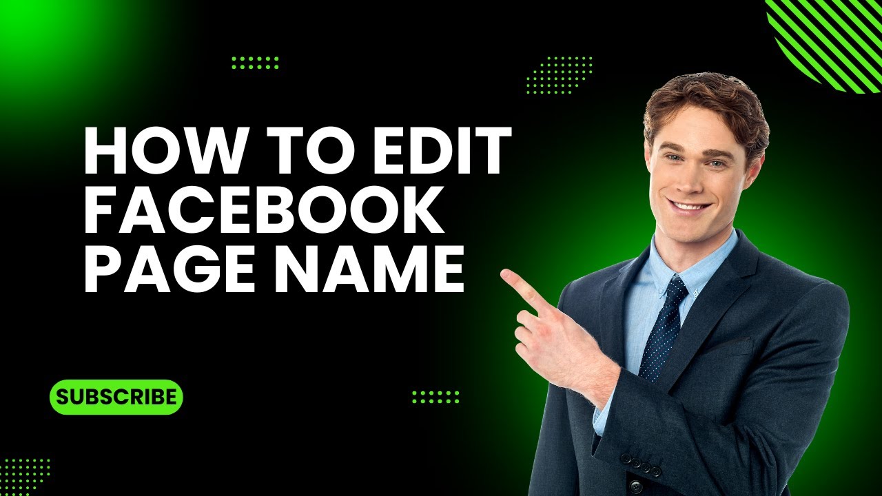 How to edit Facebook Page name Easy and Simple way - YouTube