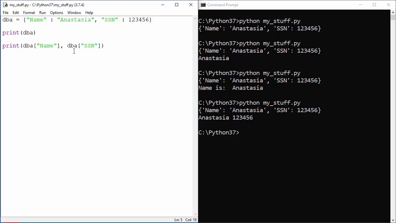 Python Tutorial - 24 - Dictionaries #webdevpro - YouTube