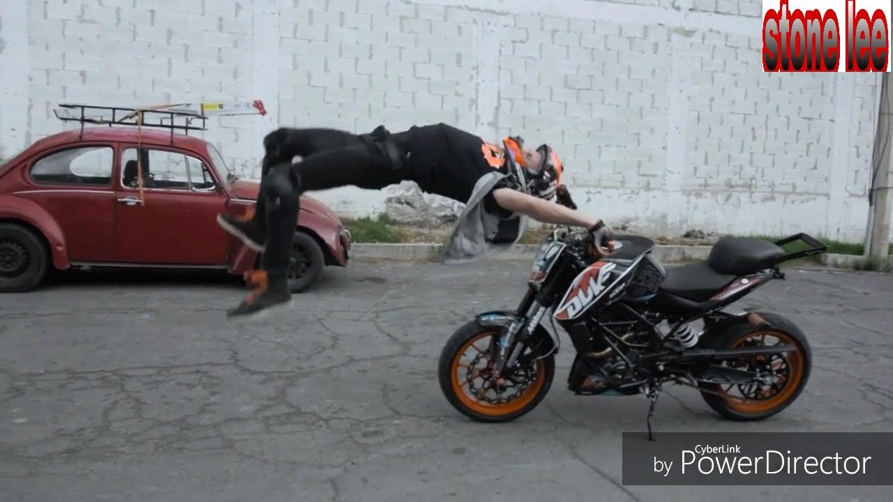 most dangerous bike stunts of ktm duke in hd in 2017 - YouTube