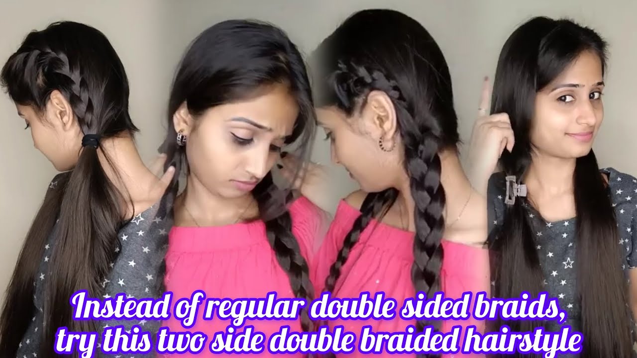 Say no regular braids, try this 2 side double braids 🔥| hairstyle ...