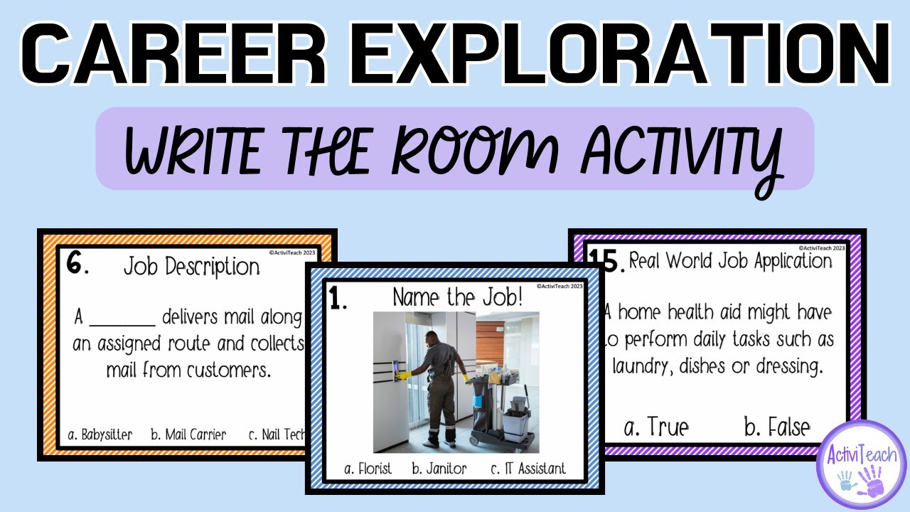 SUPER EASY Career Exploration Activity: Write the Room | Special ...