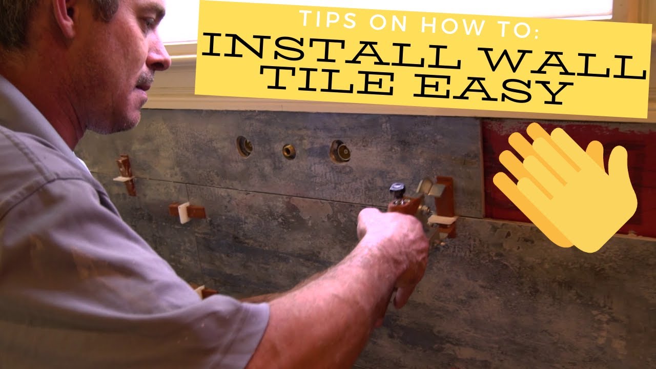 Bathroom remodeling: Tips on How to install wall Tile easy - YouTube