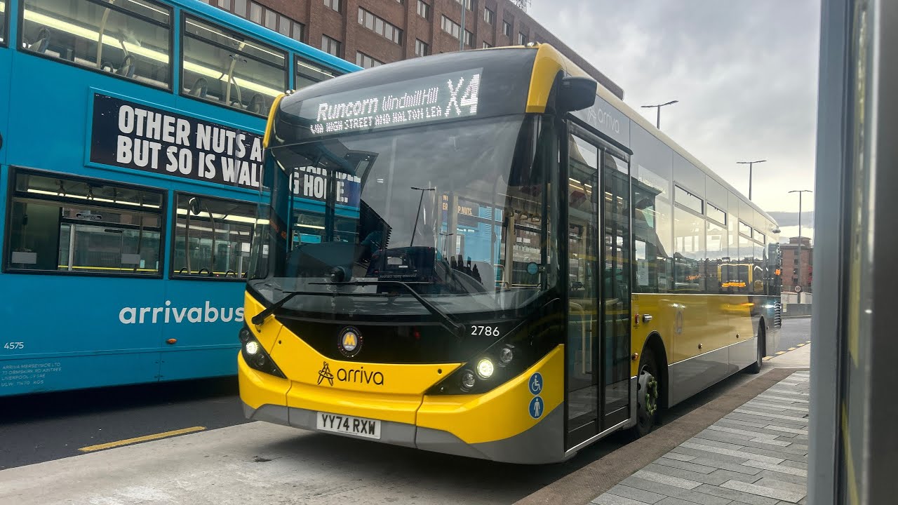 Arriva Merseyside based 2786 (YY74 RXW) ADL Enviro200 MMC on the X4 16 ...