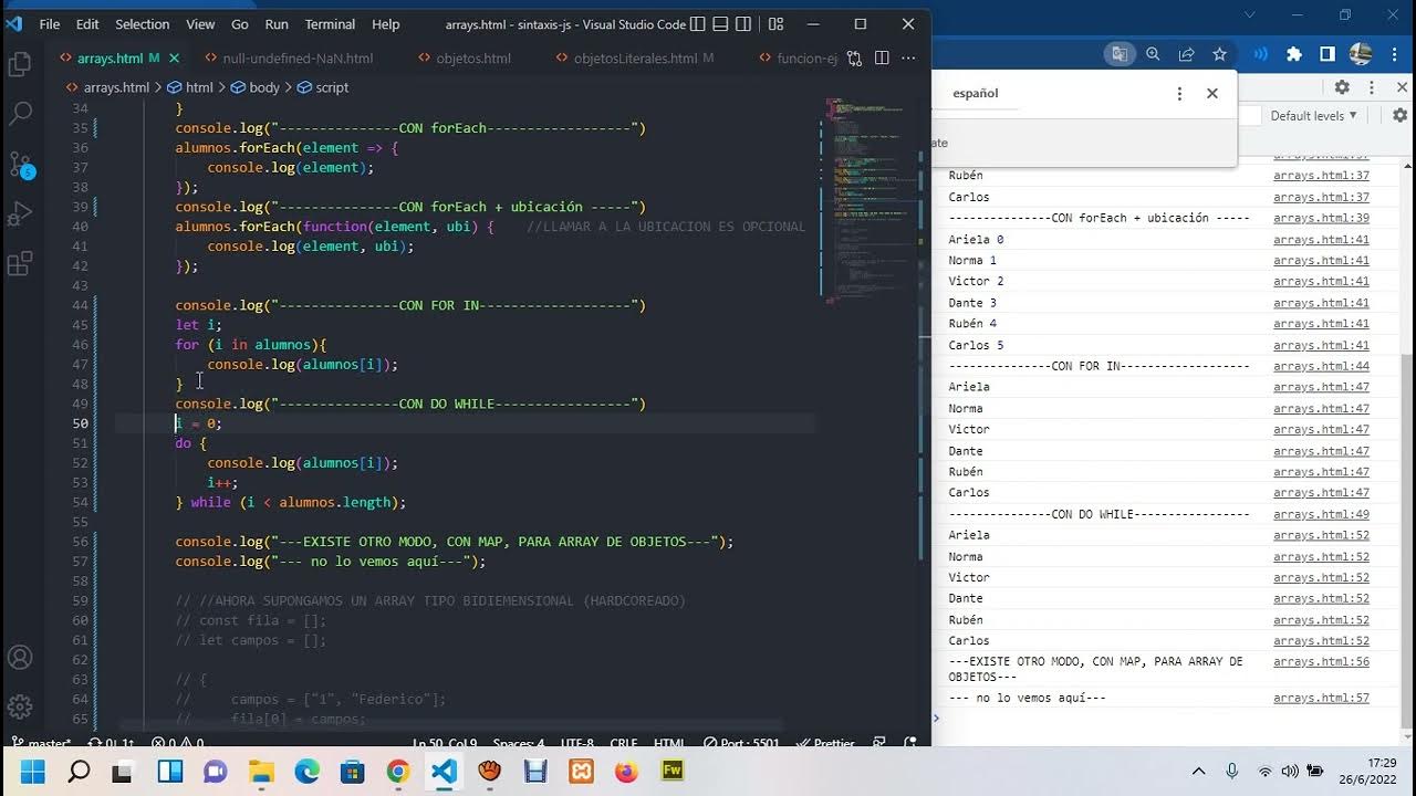JavaScript - Arrays, Null, Undefined, NaN - YouTube