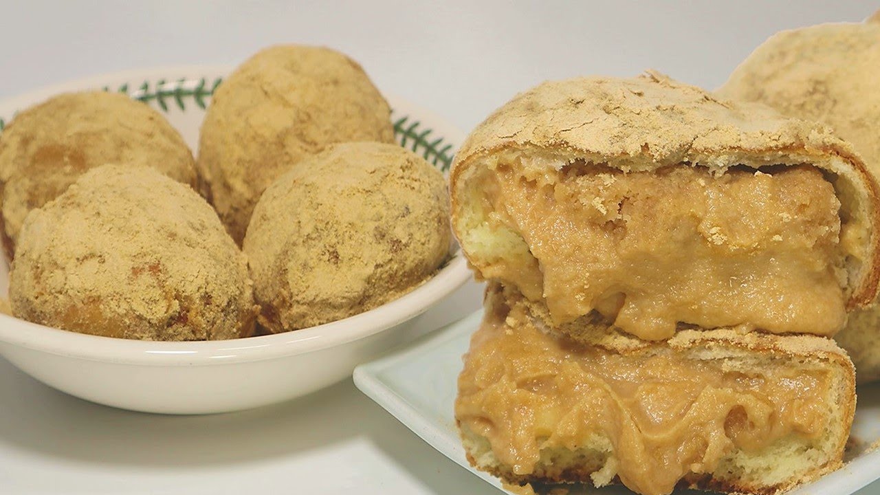 인절미 크림빵 만들기 Injeolmi Cream Bread recipe - YouTube