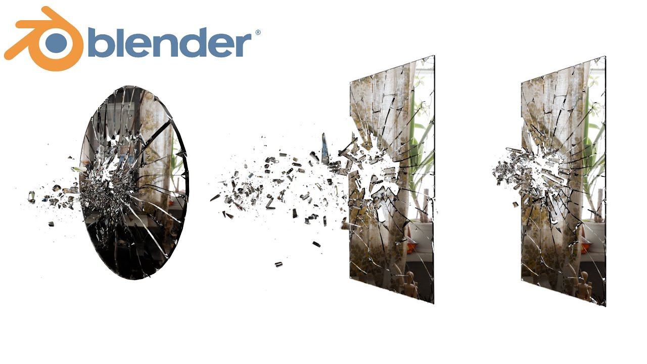 Broken Windows and Mirrors Glass 3D Models for Blender 3D - YouTube