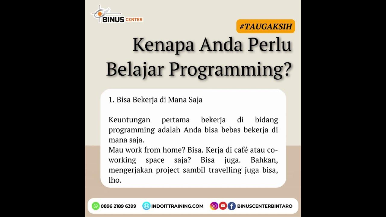 Kenapa Anda Perlu Belajar Programming Analystdata Basicprogramming Java C Youtube 9565