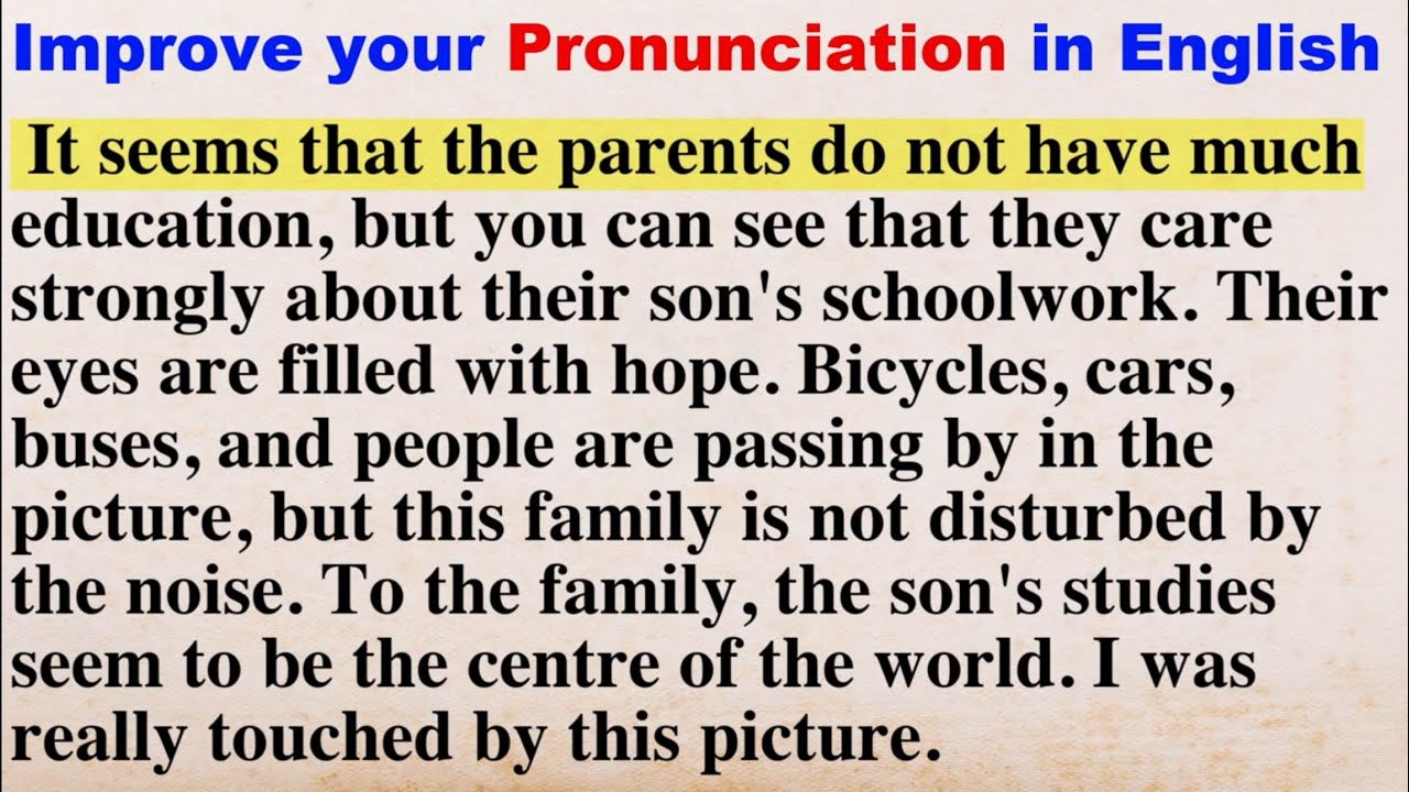 Reading Practice (Improve your pronunciation in English) - YouTube