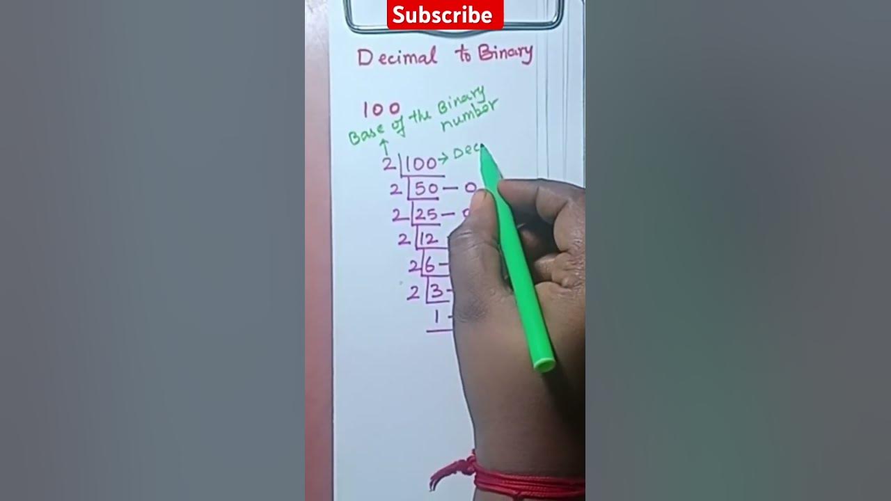 Decimal to Binary - YouTube