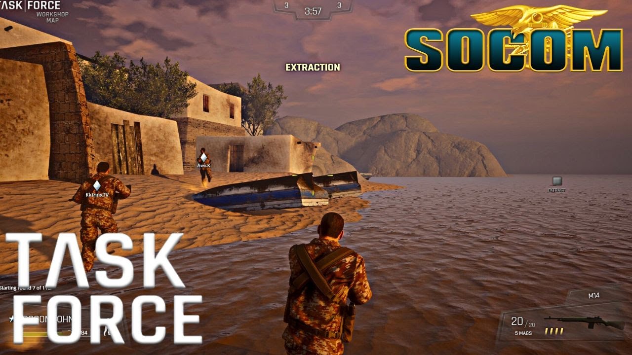 TASK FORCE Fish Hook (SOCOM Series Maps) MVP Gameplay - YouTube