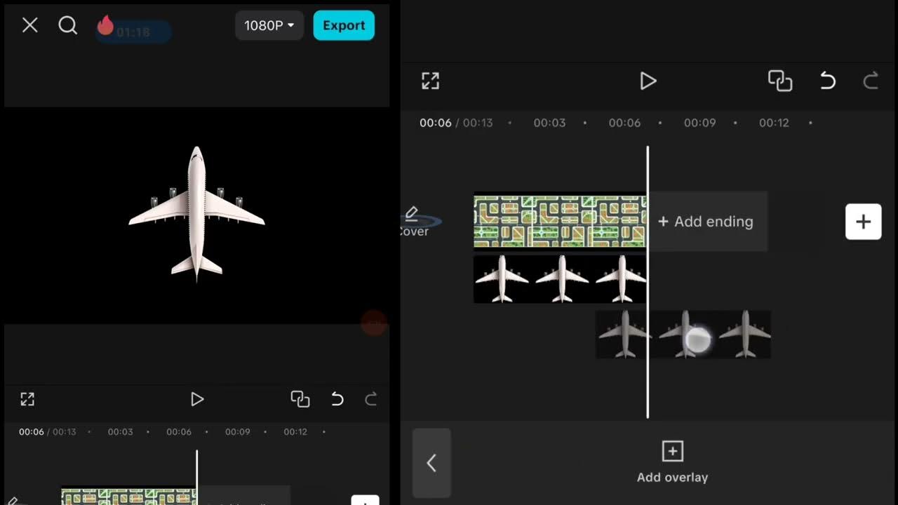 Create Simple Flying airplane Animation on capcut : Capcut video animation - YouTube