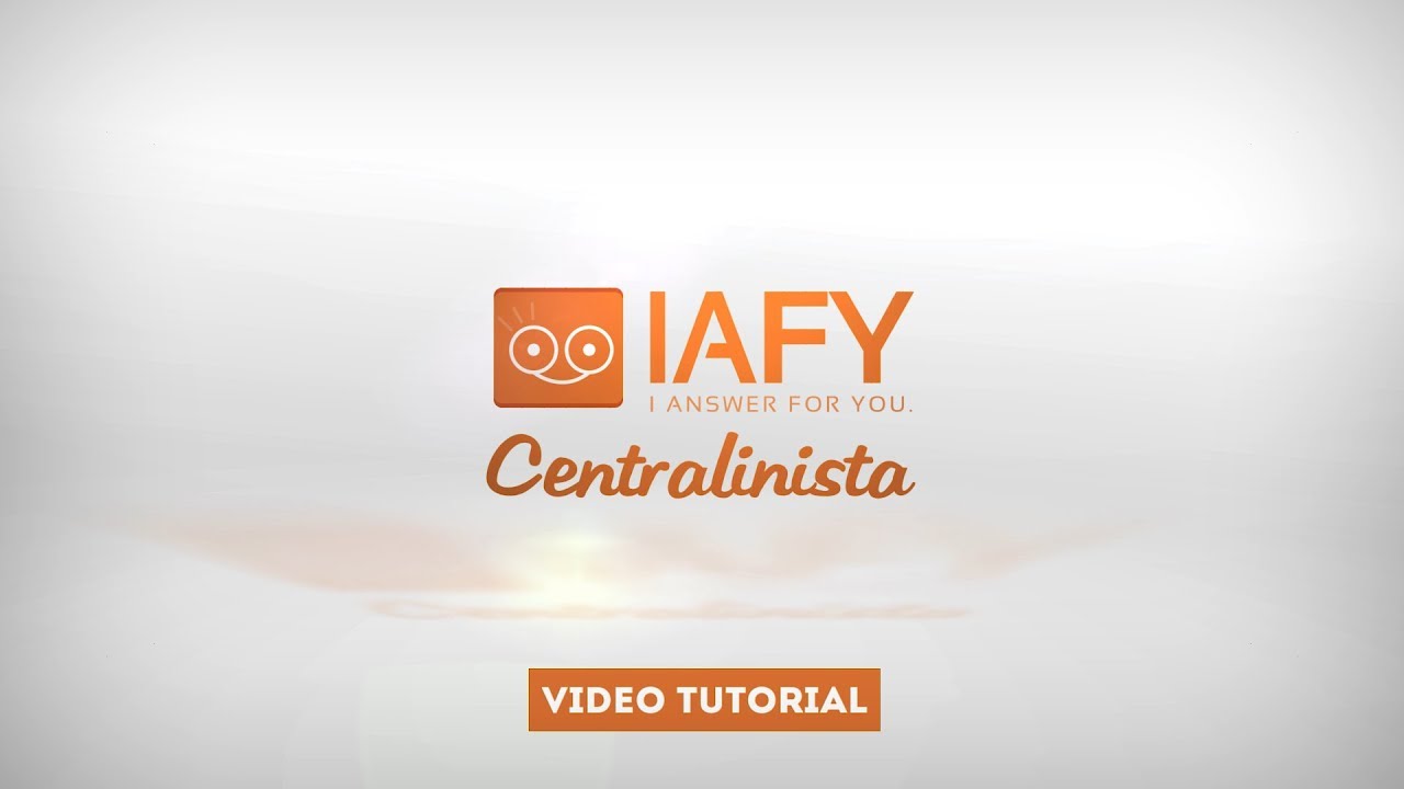 IAFY Centralinista - Video tutorial - YouTube