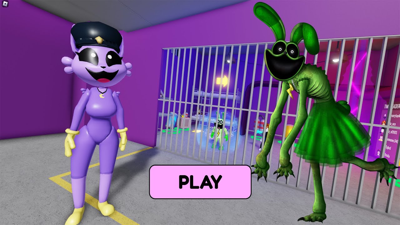 Cat Nap Barrys Prison Run Obby Playing As Hoppy Hopscotch Full Gameplay Walkthrough Roblox