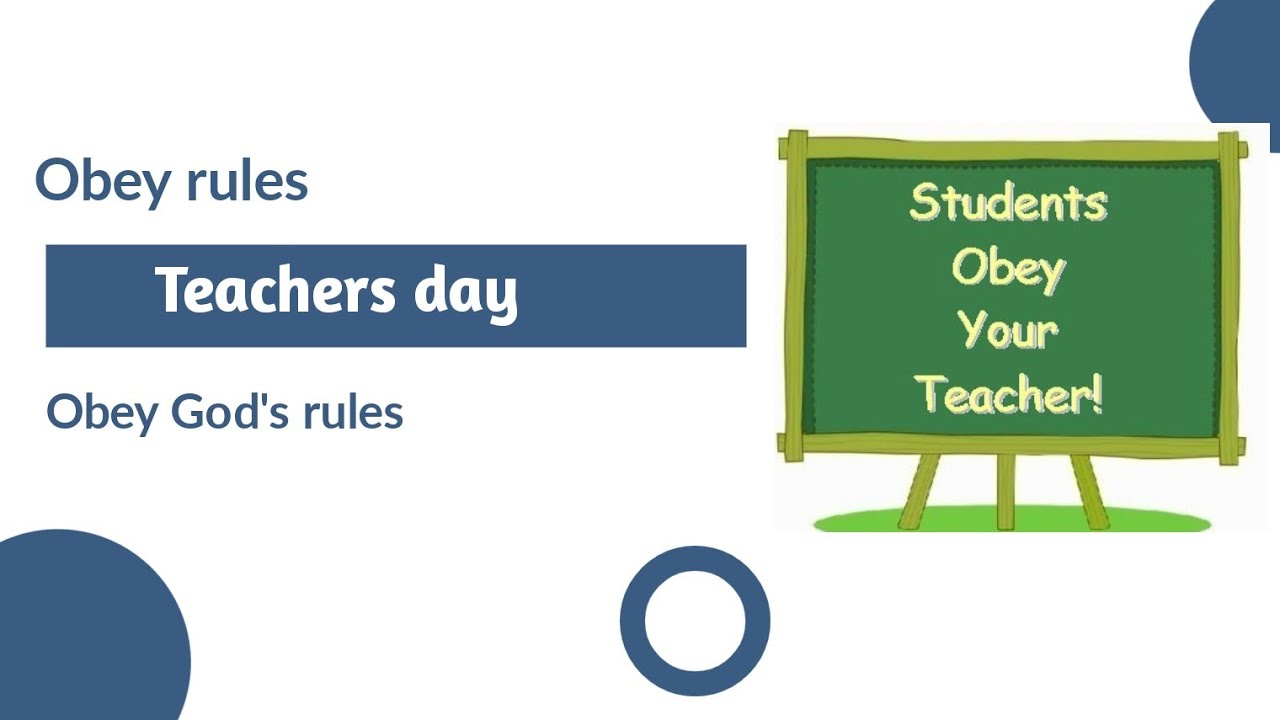 obey the rules / teachers day / God's blessed child Nandini - YouTube