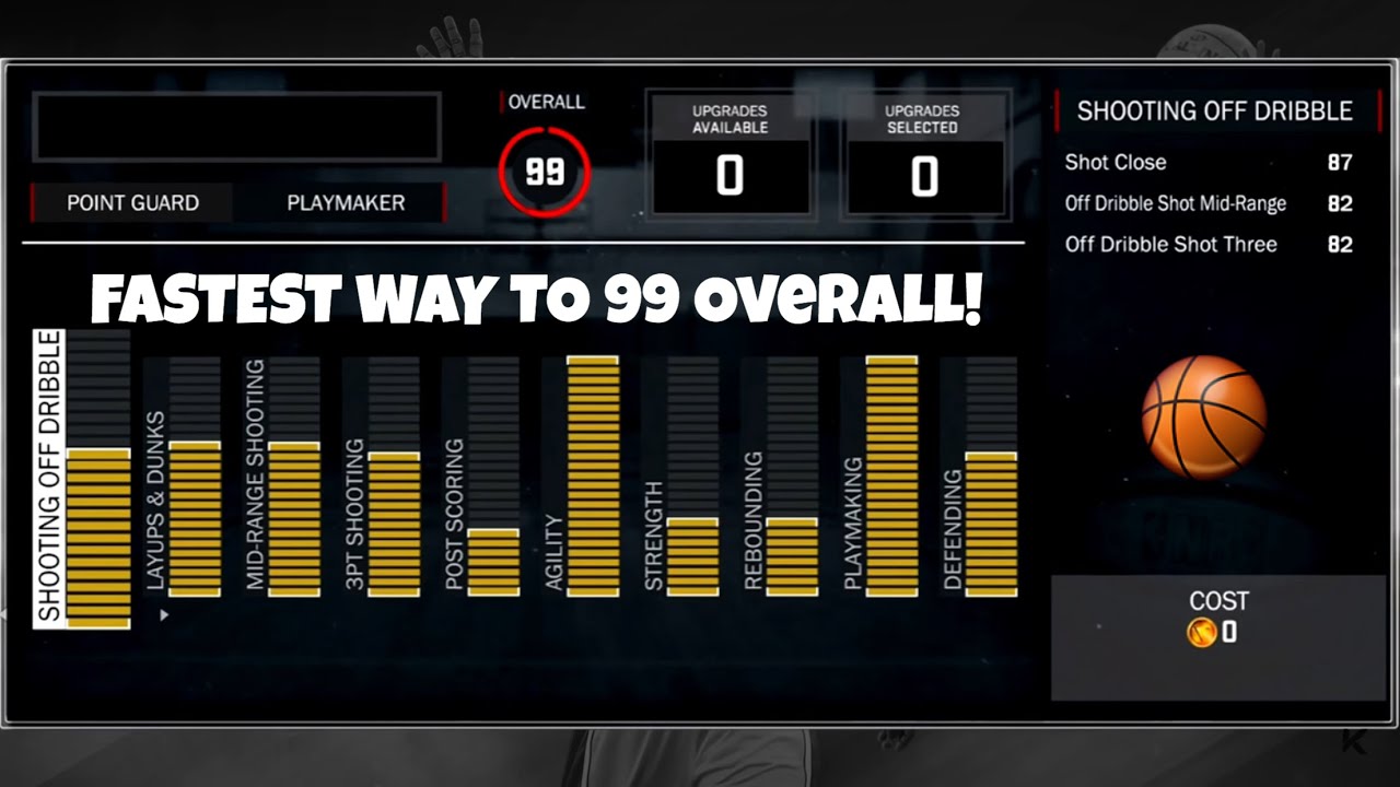 NBA 2K17 HOW TO GET TO 99 OVERALL FAST/ NEW ATTRIBUTE REP SYSTEM - YouTube