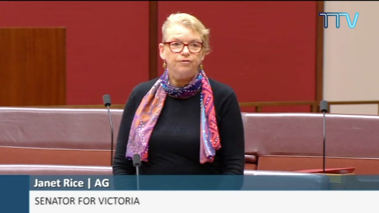 Senator Janet Rice speaks on 8th World Parliamentarians Convention on ...