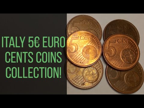 Italy 5€ Euro Cents Coins Collection! #youtube #coins #eurocoins - YouTube