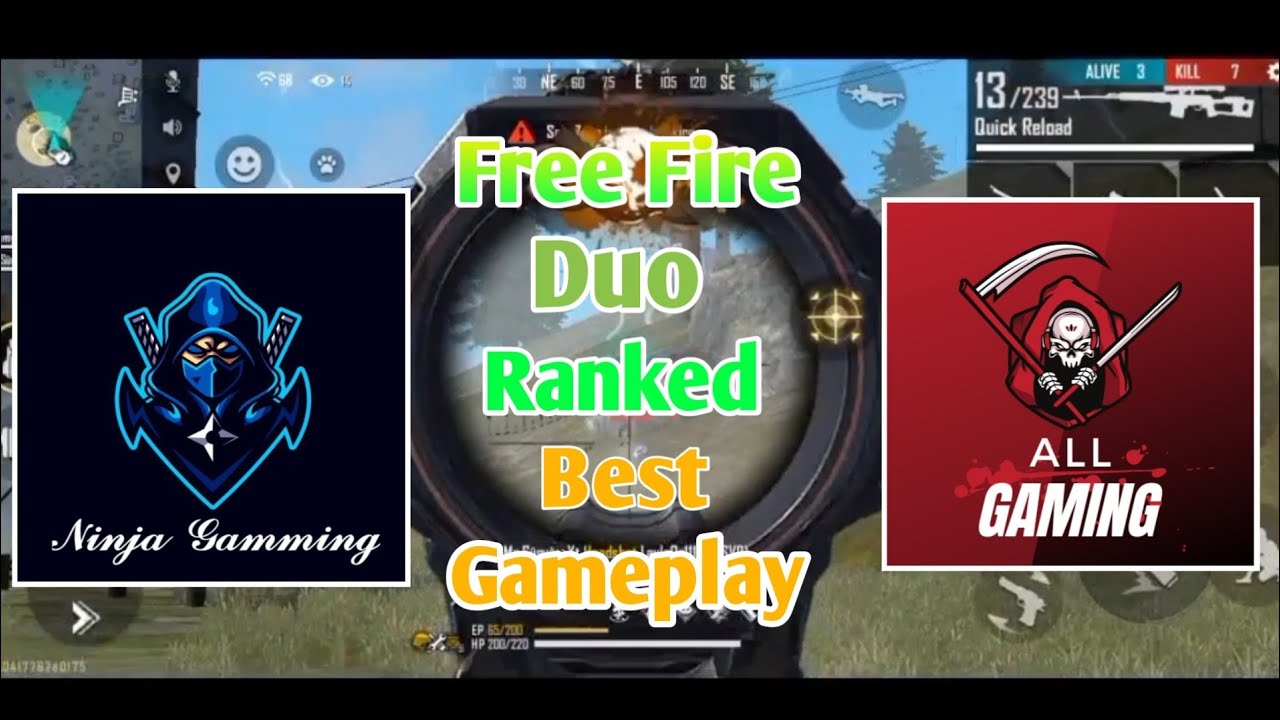 Free Fire Duo Ranked Best gameplay || Ninja Gaming or All Gaming Boohya ...